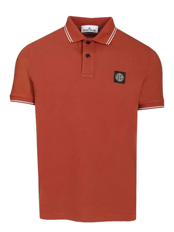 Stone Island Organic Cotton Polo Shirt - Red