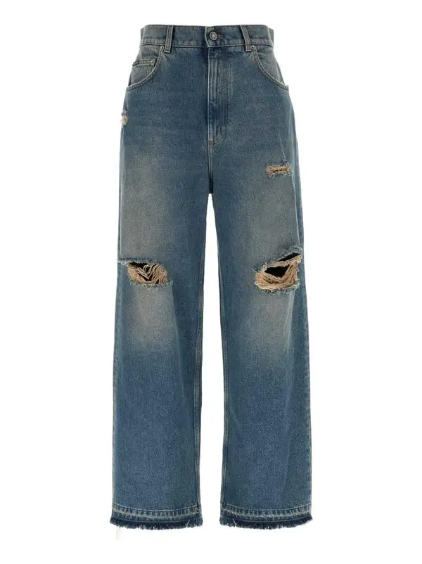 Dolce & Gabbana High-waist Straight-leg Jeans - Blue