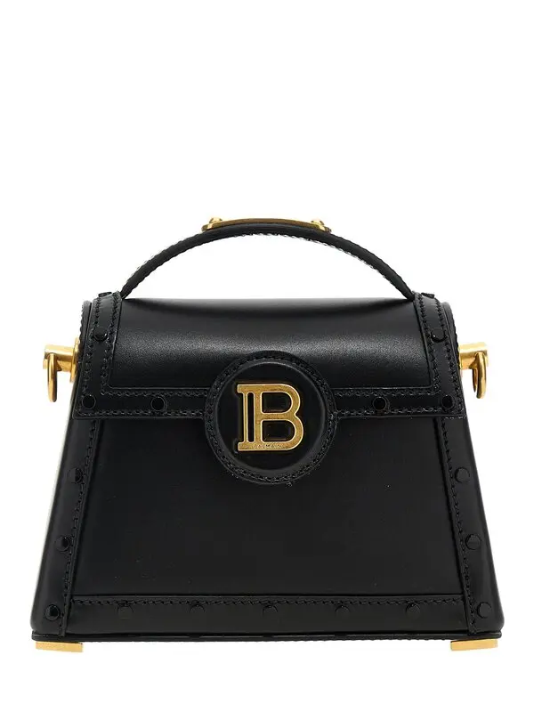 Balmain B-buzz Dynasty Small Leather Handbag - Black