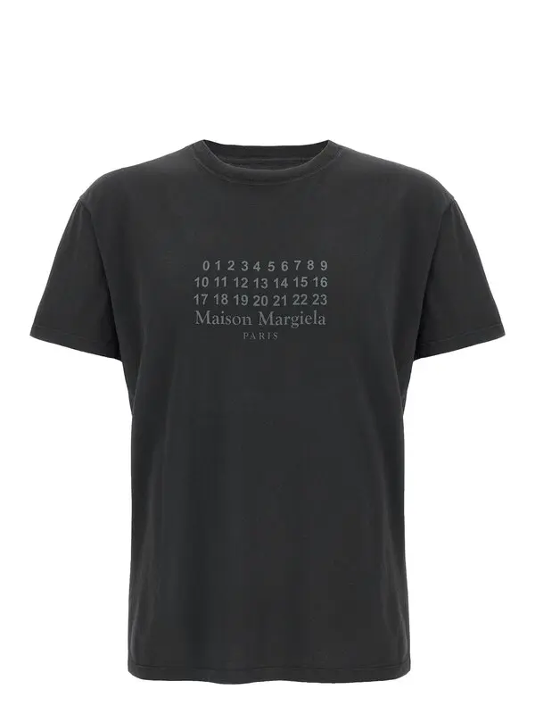 MAISON MARGIELA Numeric Signature " T-shirt - Black