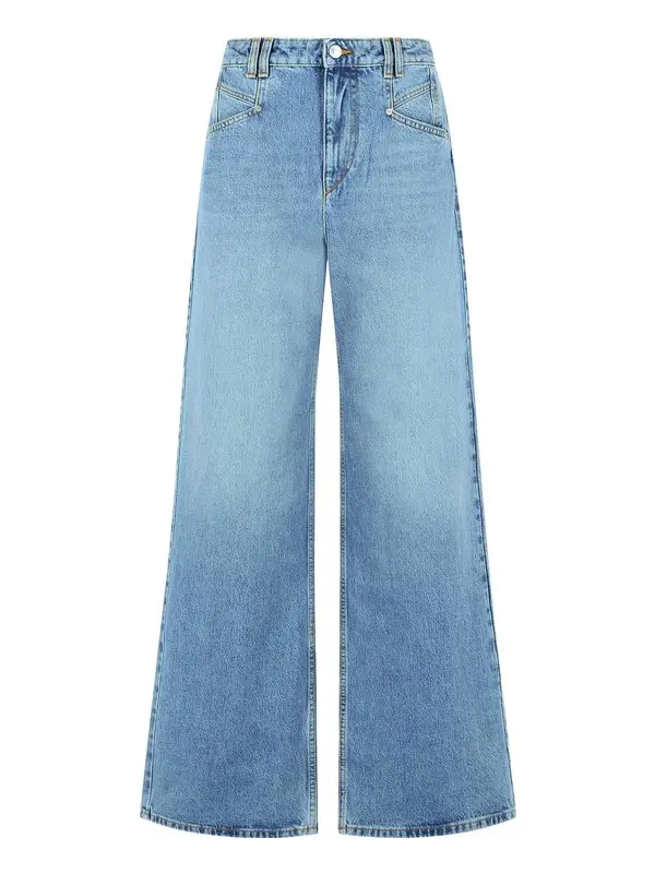 Isabel Marant Étoile Light Cotton Wide Leg Jeans - Blue