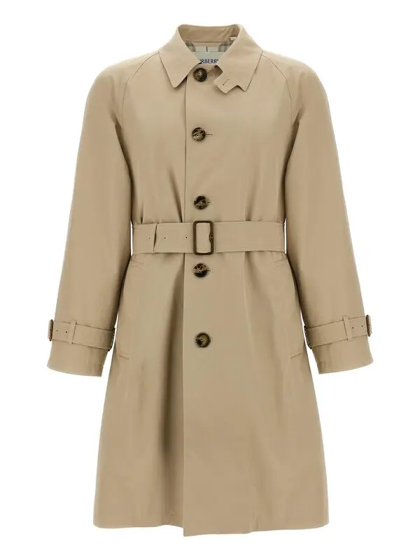 Burberry Gabardine Car Coat - Cream