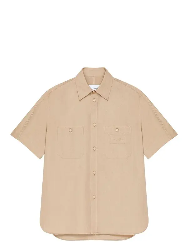 Givenchy Couture Seam Cotton Shirt With Paris Patch - Multicolor