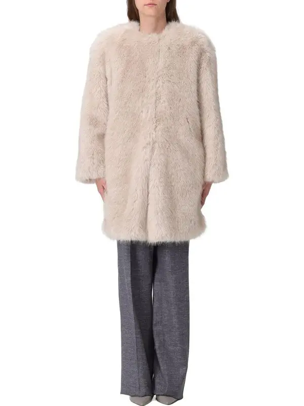 Max Mara Fur Coat - Cream