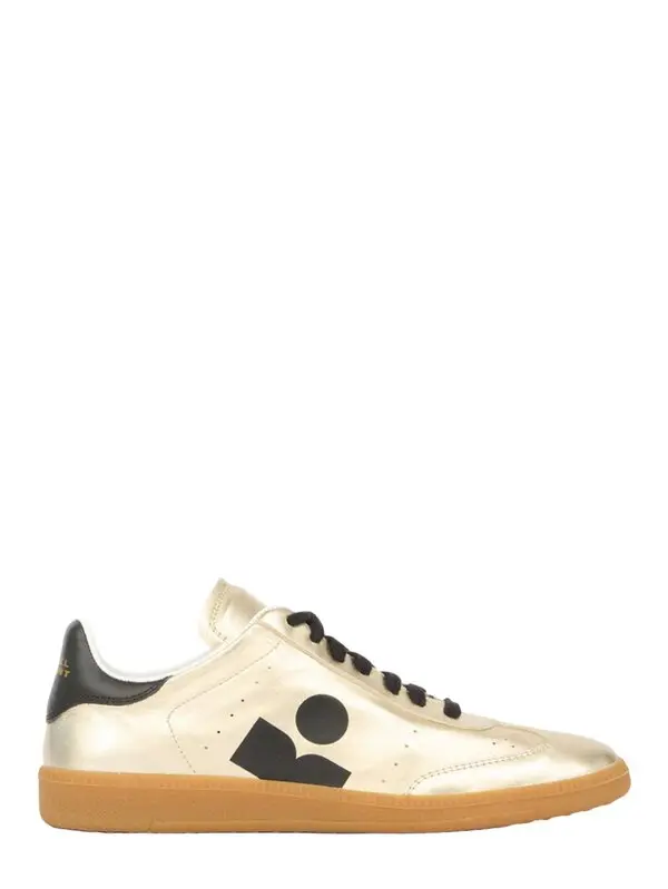 Isabel Marant Étoile Metallic Leather Sneakers - Silver