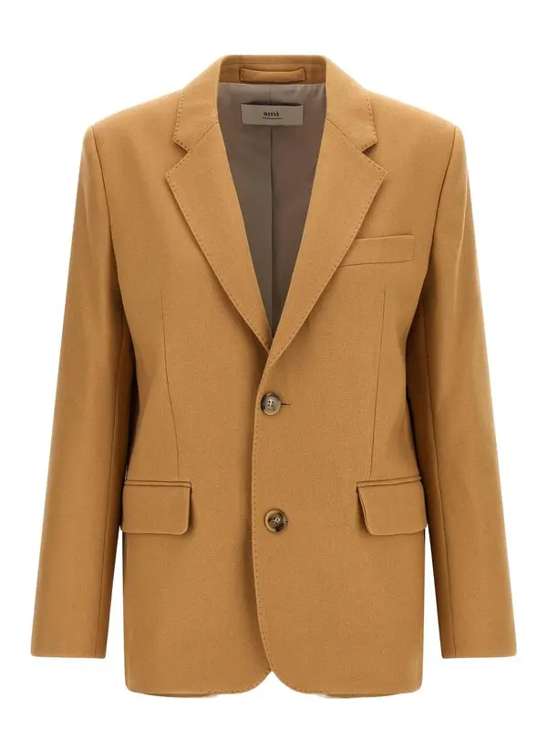 Ami Single-breasted Wool Blazer - Cream