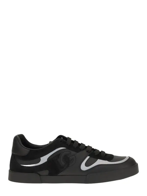 Dolce & Gabbana Portofino Calf Leather Sneakers - Black