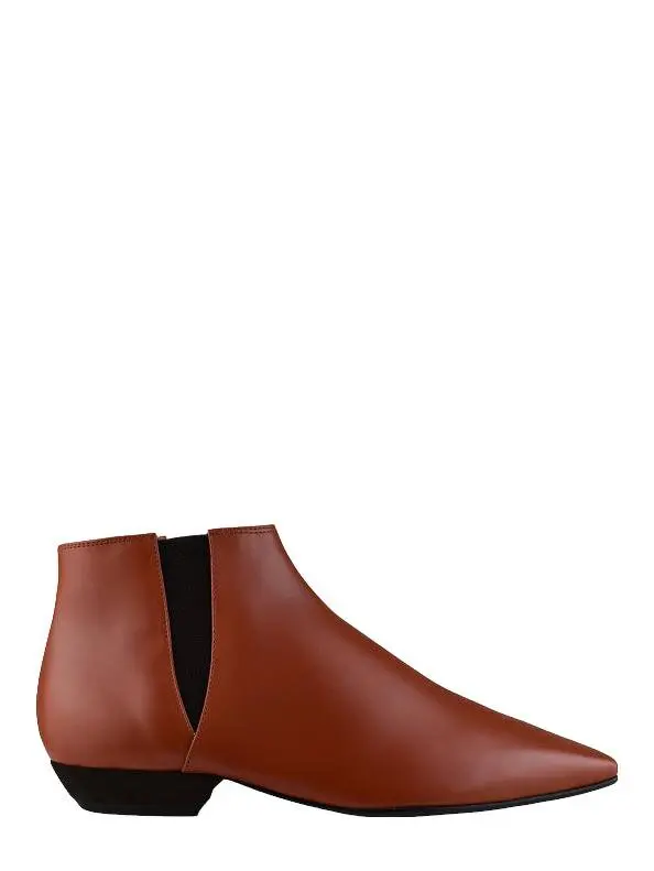 Loro Piana Sumire Boots Pointed Toe Ankle Boots - Red