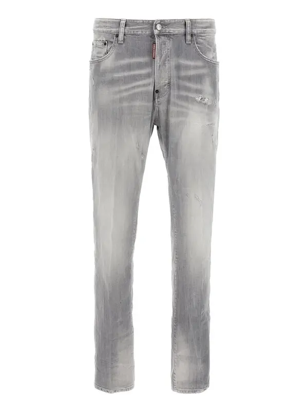 Dsquared2 642" Cotton Denim Jeans - Gray