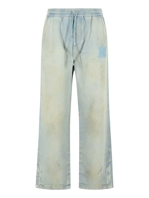 Amiri Light Cotton Jeans With Vintage Effect - Blue