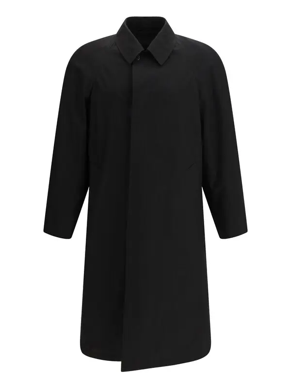 Prada Single-breasted Coat With Long Sleeves - Black