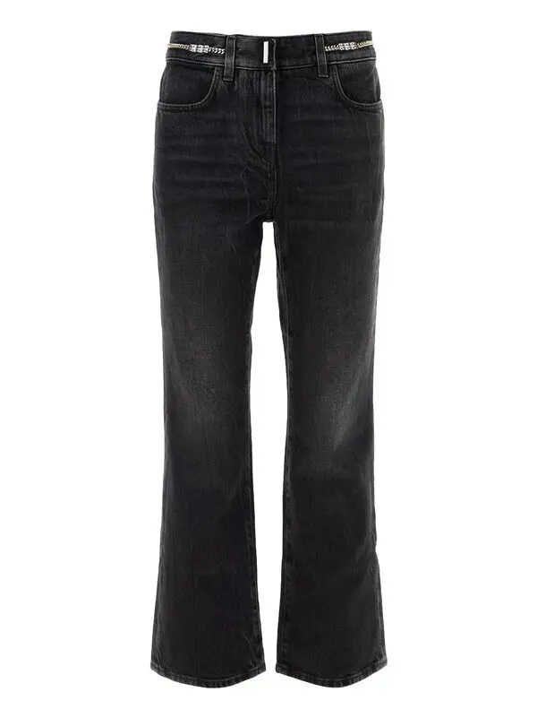 Givenchy Black Wash Cotton Jeans - Multicolor