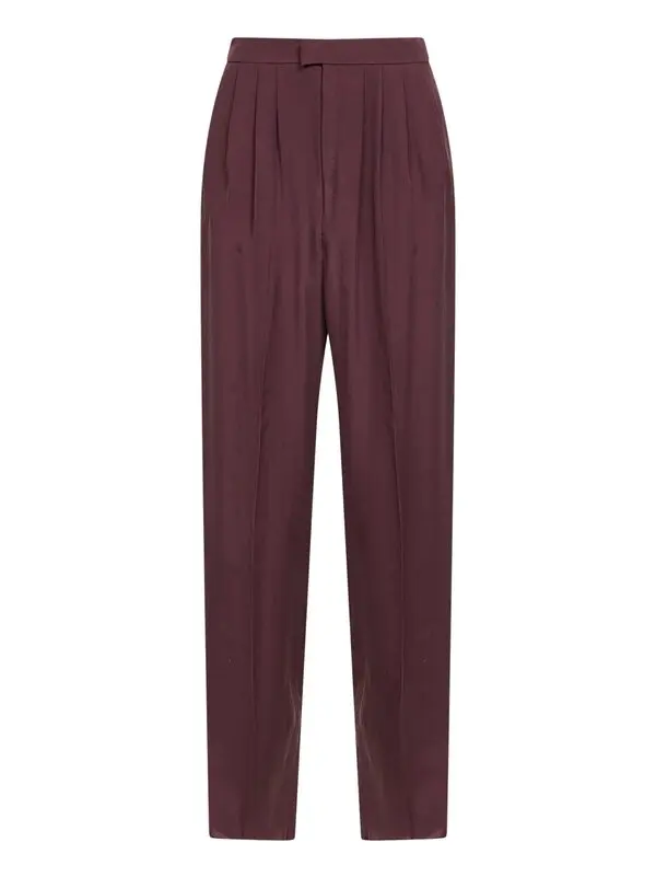 Saint Laurent Silk Habutai Tailored Trousers - Multicolor