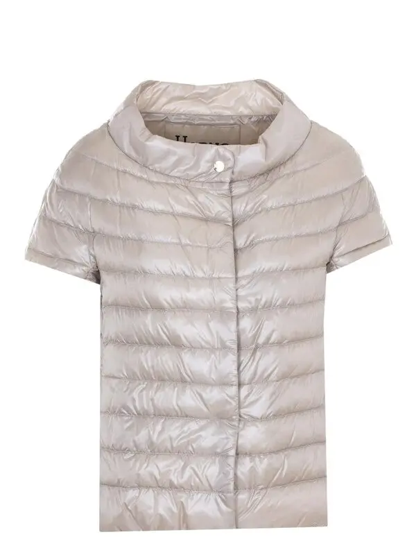 Herno Short-sleeve Quilted Down Jacket - Cream