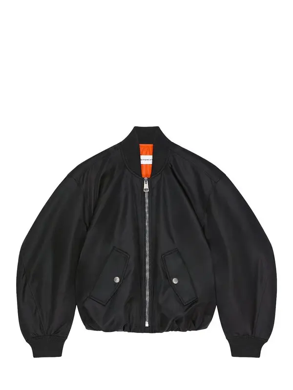 Givenchy Cropped Cocoon Bomber - Black