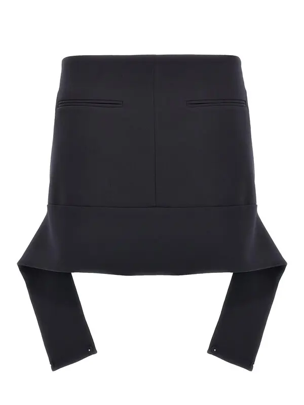 COURREGES Reversed Belt Mini Skirt - Blue