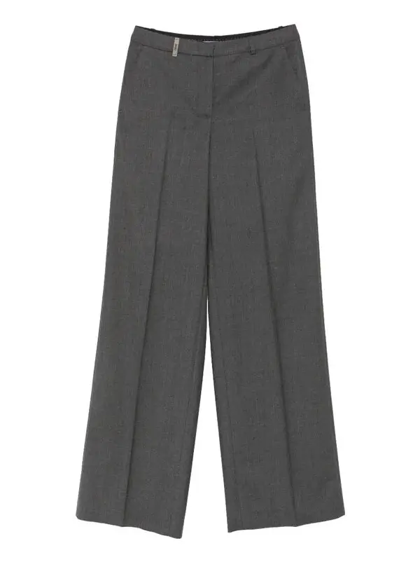 Peserico Linen Wide Leg Pants - Multicolor