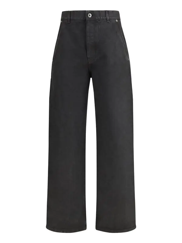 Loewe Baggy Jeans With Decorative Belt Detail - Black