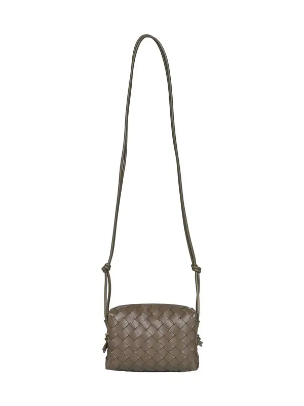 Bottega Veneta Loop Mini Woven Leather Crossbody Bag - Multicolor
