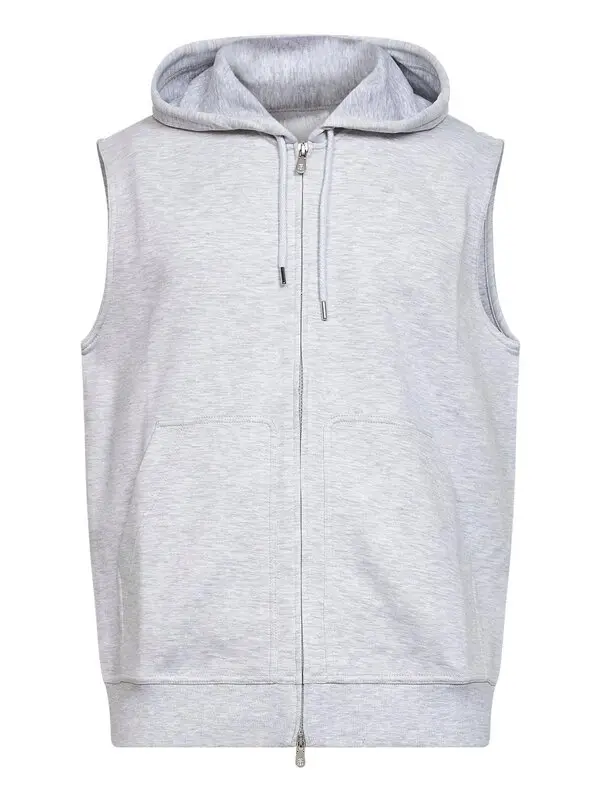 Brunello Cucinelli Double Fleece Hooded Vest - Multicolor