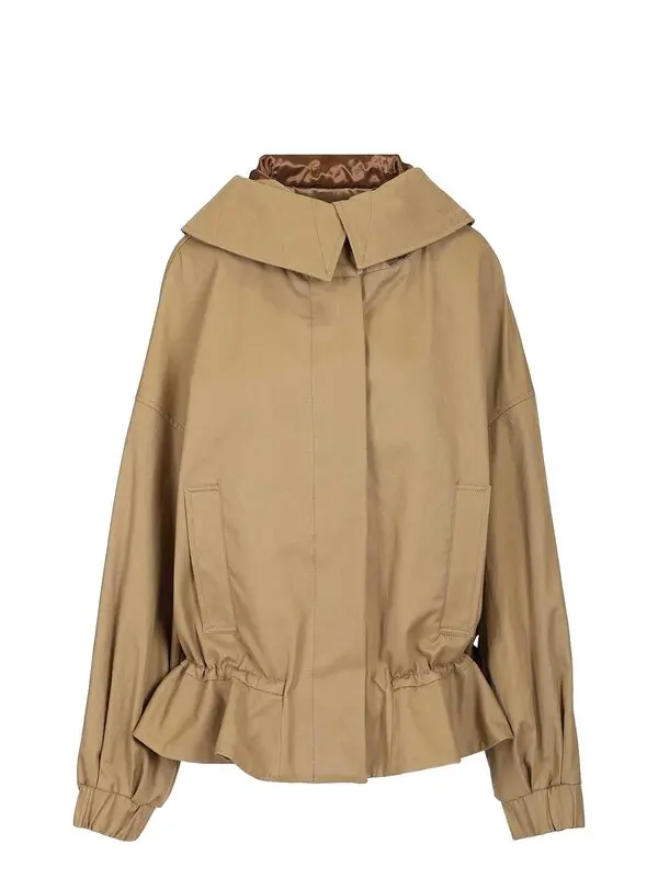 Dries Van Noten Cotton Twill Hooded Jacket - Cream