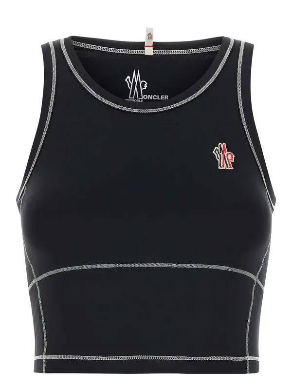 Moncler Stretch Nylon Top - Black