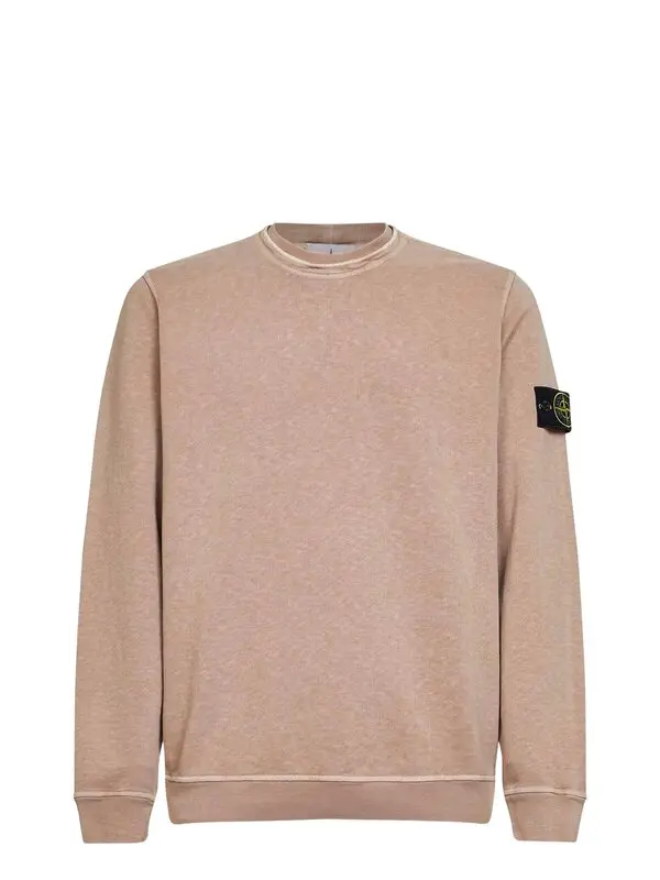 Stone Island Desert Slub-effect Malfilé Cotton Sweatshirt - Multicolor