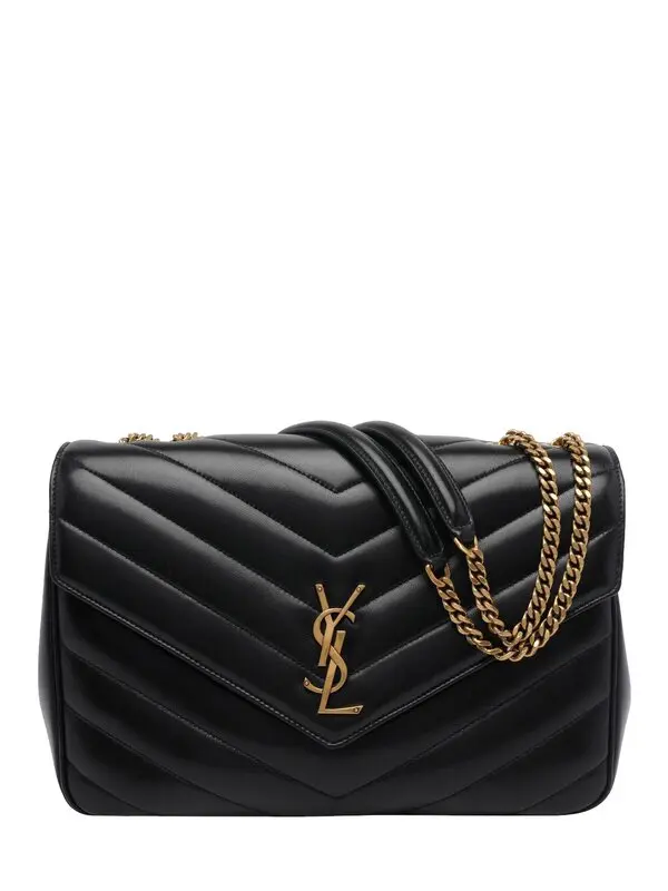 Saint Laurent Large Loulou Shoulder Bag - Black