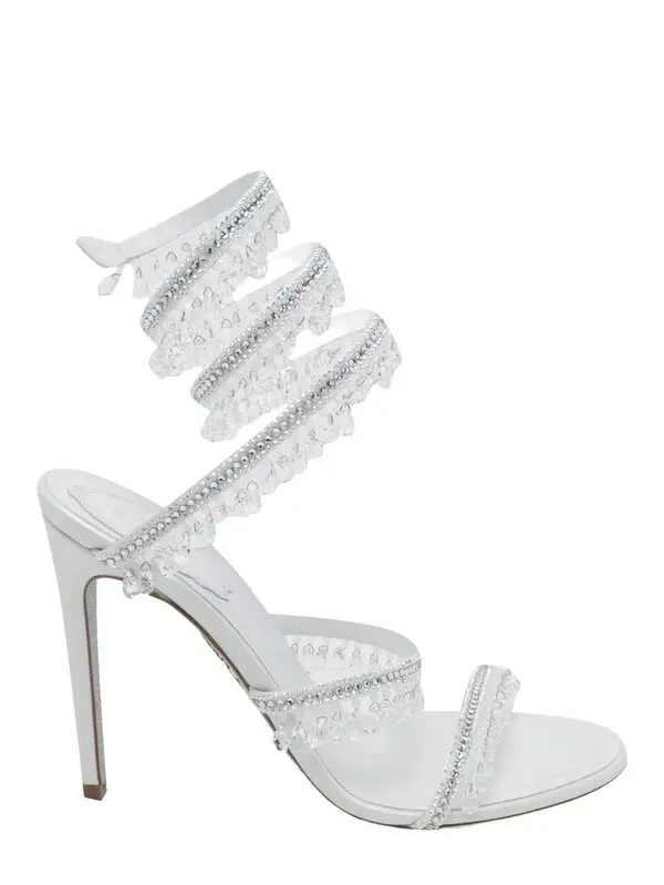 Rene Caovilla Chandelier Ankle Strap Sandals - White