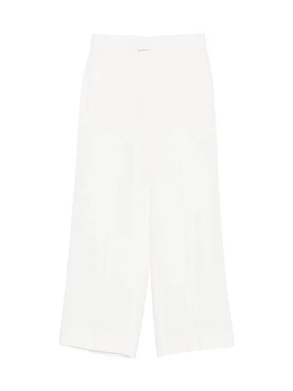 ANN DEMEULEMEESTER Straight Trousers - White