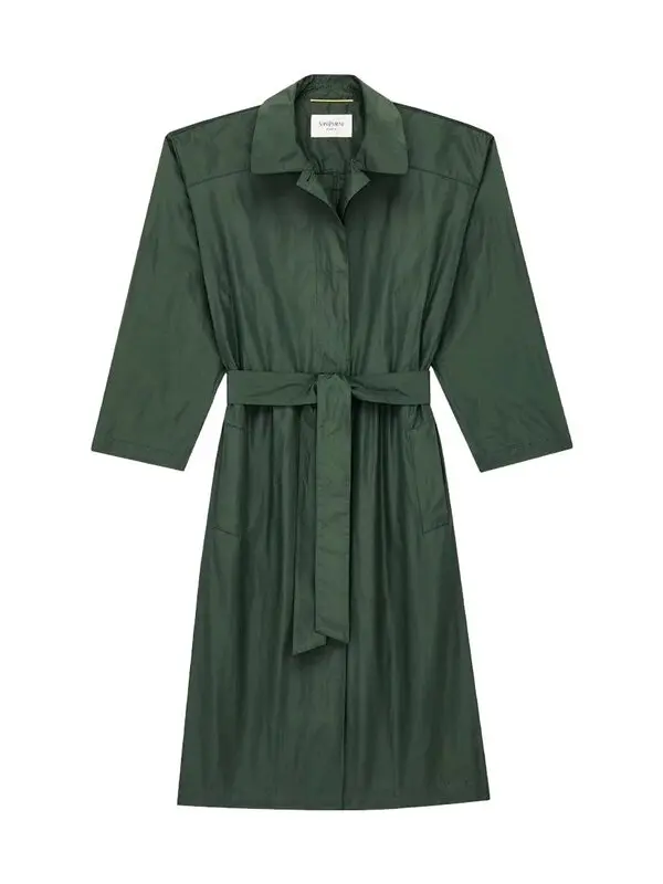 Saint Laurent Belted Trench Coat - Multicolor