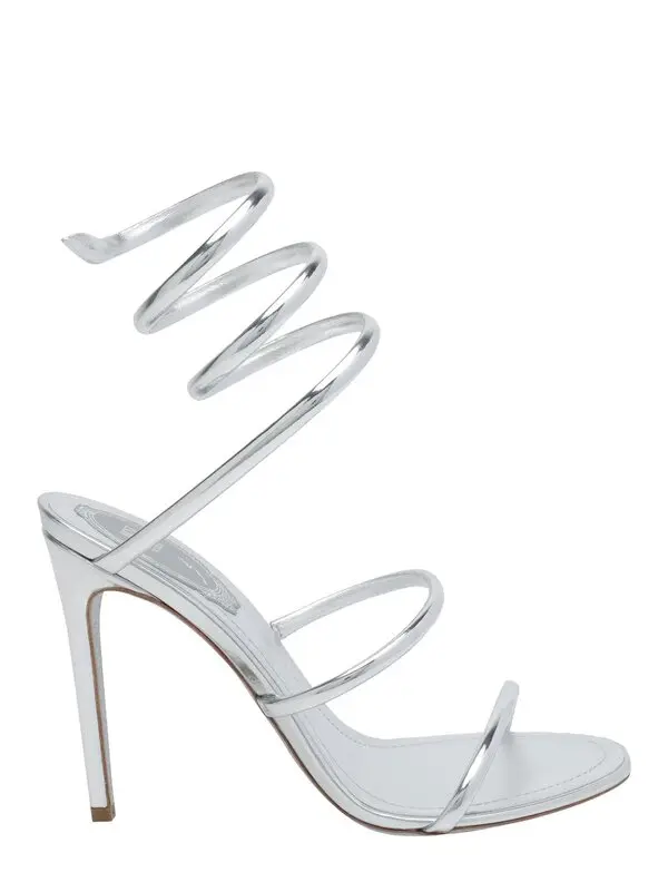 Rene Caovilla Cleo Pump Sandals - Silver