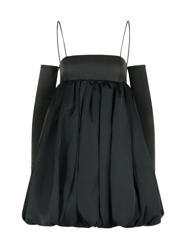 ROTATE BY BIRGER CHRISTENSEN Balloon Dress In Polyester - Black