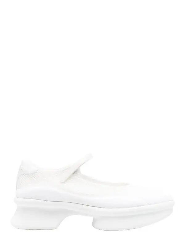 Prada Mesh And Leather Mary Jane Sneakers - White