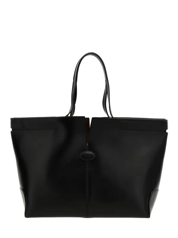 TOD'S Di Bag Folio Shopper Bag - Black