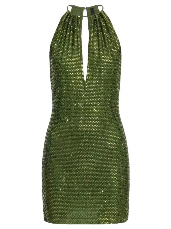 SELF-PORTRAIT Rhinestone Mini Dress - Multicolor