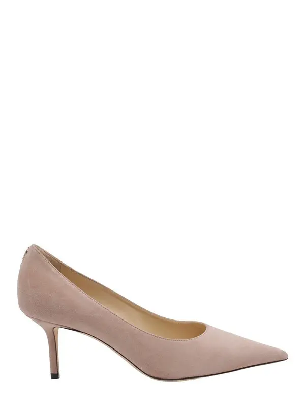 JIMMY CHOO Suede Pointed Toe Stiletto Heel Pumps - Pink