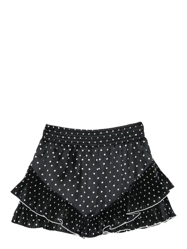 SELF-PORTRAIT Polka Dot Frill Mini Skirt - Multicolor