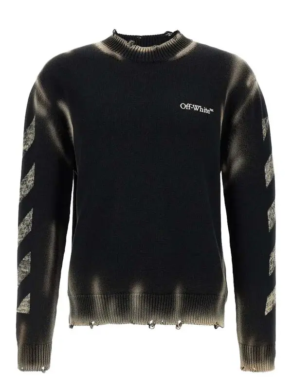 Off-White Diag Arr Corrosion Sweater - Black