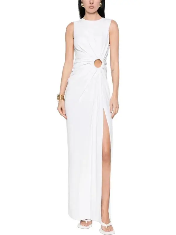 Sportmax Ruched Jersey Dress With Cut-out Detail - Multicolor