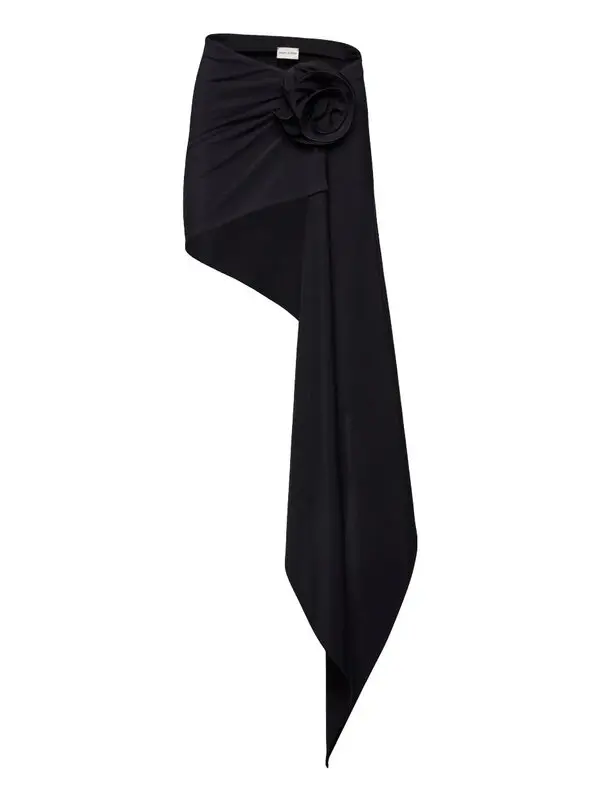Magda Butrym Asymmetrical Skirt Swim - Black
