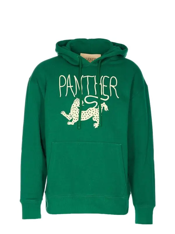 Valentino Garavani Panther Graphic Hoodie - Green