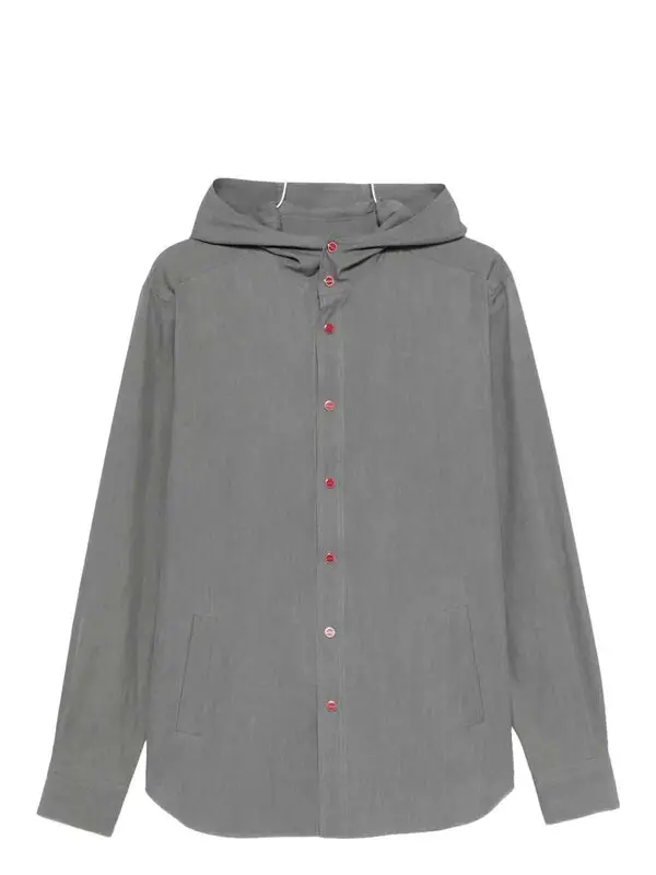 Kiton Hooded Button-up Shirt - Gray
