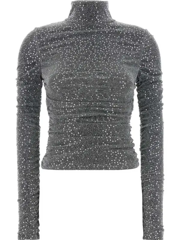 Dolce & Gabbana Silver Jersey Top - Gray
