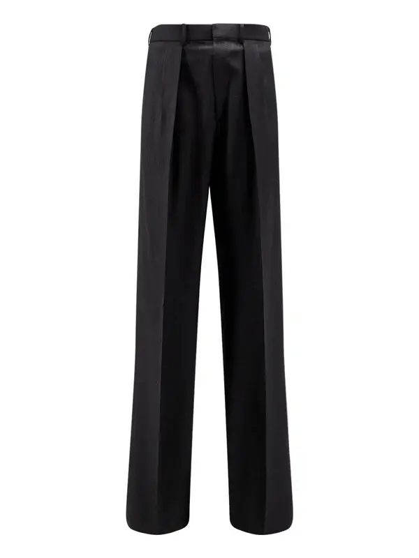 TOM FORD Striped Wool Trousers - Black