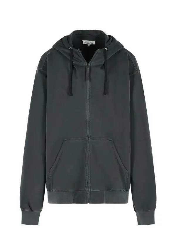 MAISON MARGIELA Cotton Zip-up Hoodie - Gray