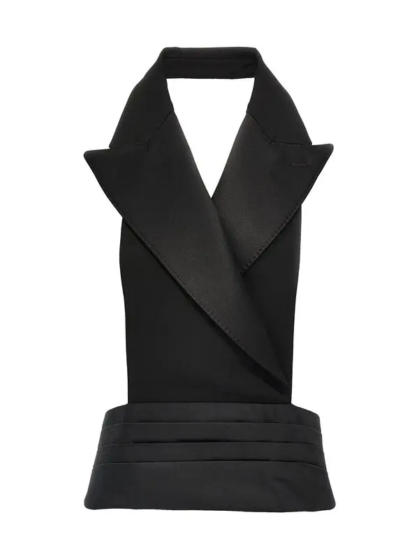 Dolce & Gabbana Double-breasted Bare Back Vest - Black