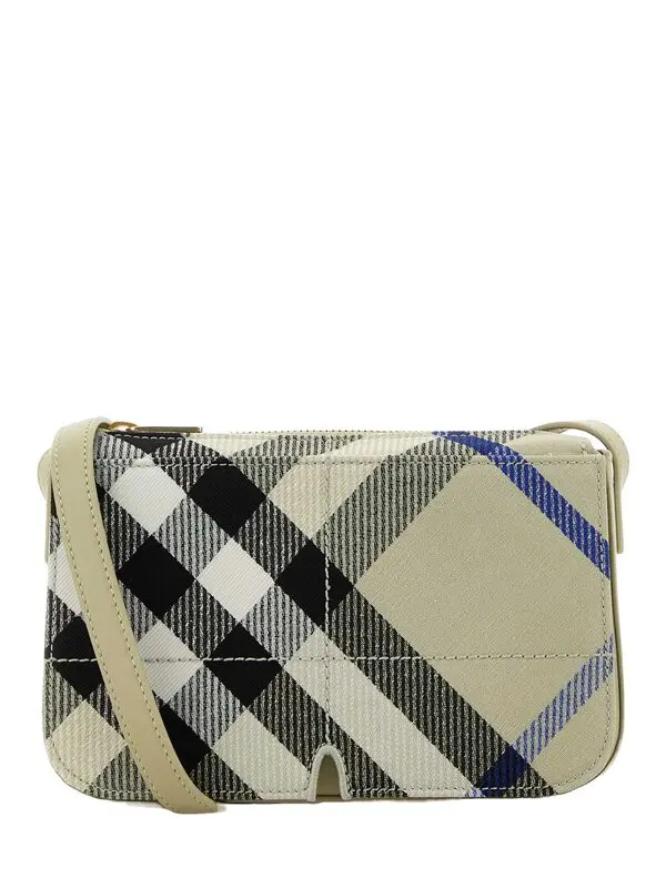 Burberry Embroidered Canvas Snip Crossbody Bag - Multicolor