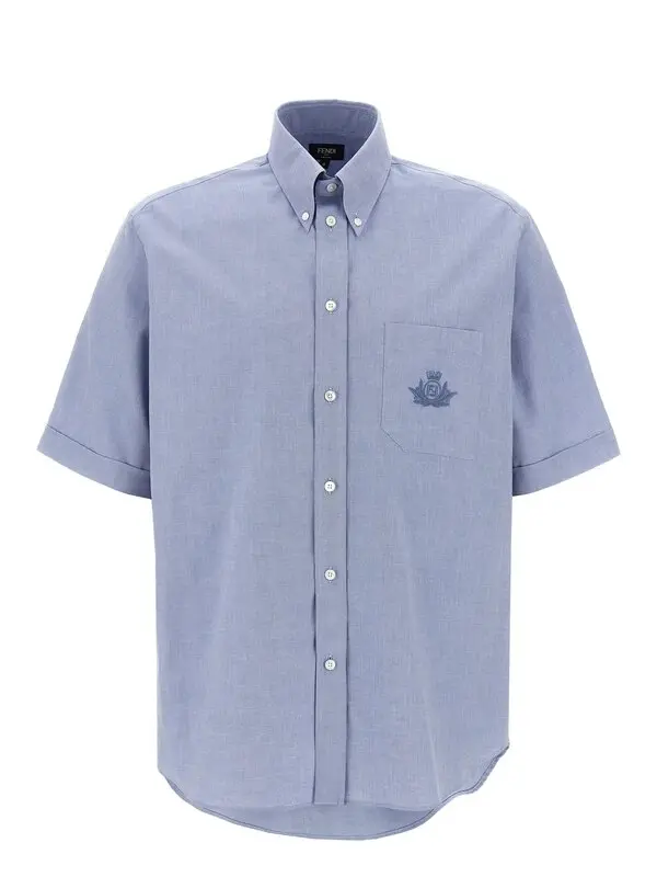 Fendi Crest' Shirt - Blue