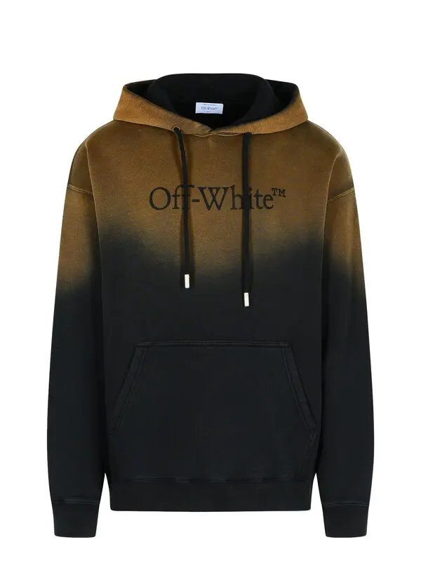 Off-White Cotton Hoodie - Black